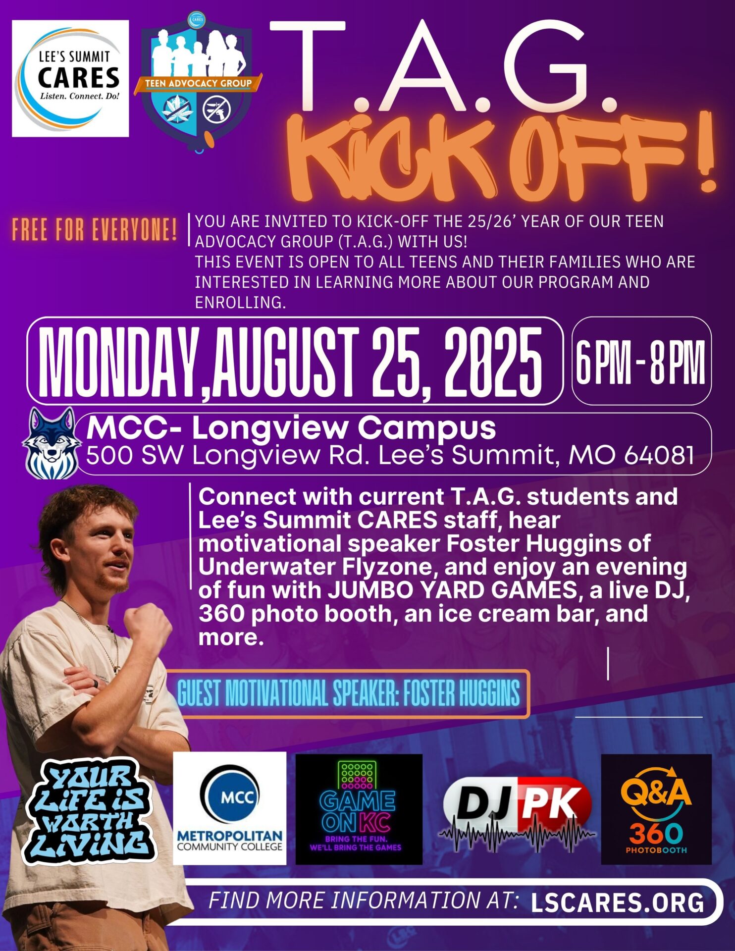T.A.G. 25/26' Kick-Off Night on August 25th, 6-8PM - Lee's Summit CARES